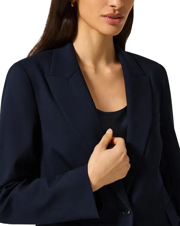 ARGENT Double Breasted Peak Lapel Blazer - Midnight