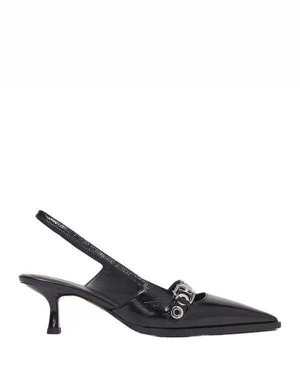 Maje Leather Slingback Pumps