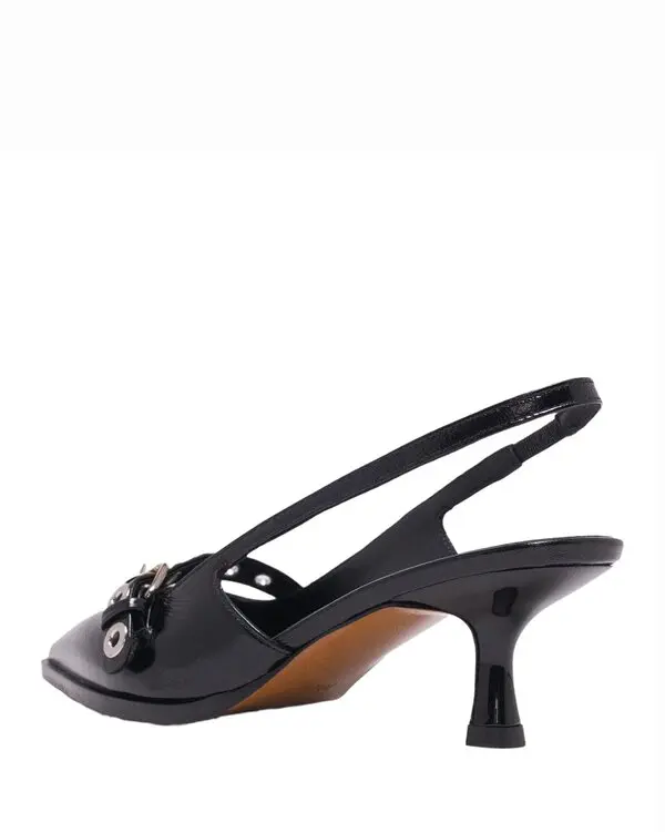 Maje Leather Slingback Pumps