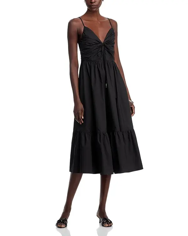 Michael Kors Poplin Midi Dress - Black