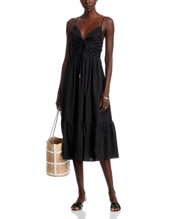 Michael Kors Poplin Midi Dress - Black