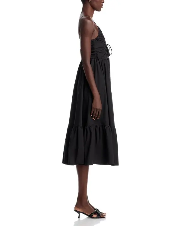 Michael Kors Poplin Midi Dress - Black