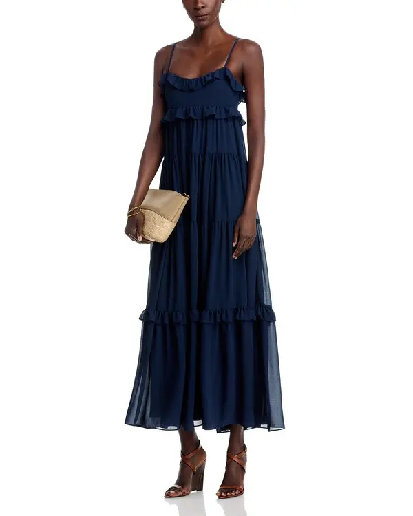 Michael Kors Tiered Maxi Dress - Midnight Blue