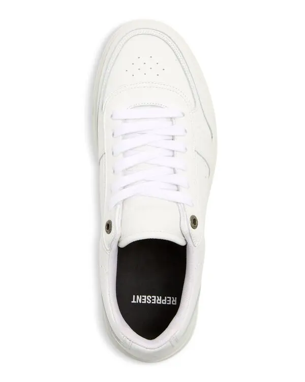 REPRESENT Initial Leather Sneakers - Flat White
