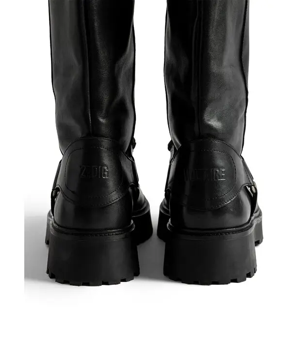 Zadig&Voltaire Angie Leather Biker Boots
