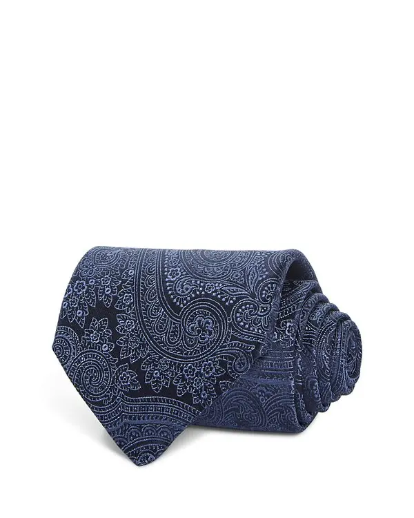 Canali Silk Paisley Neck Tie - Blue