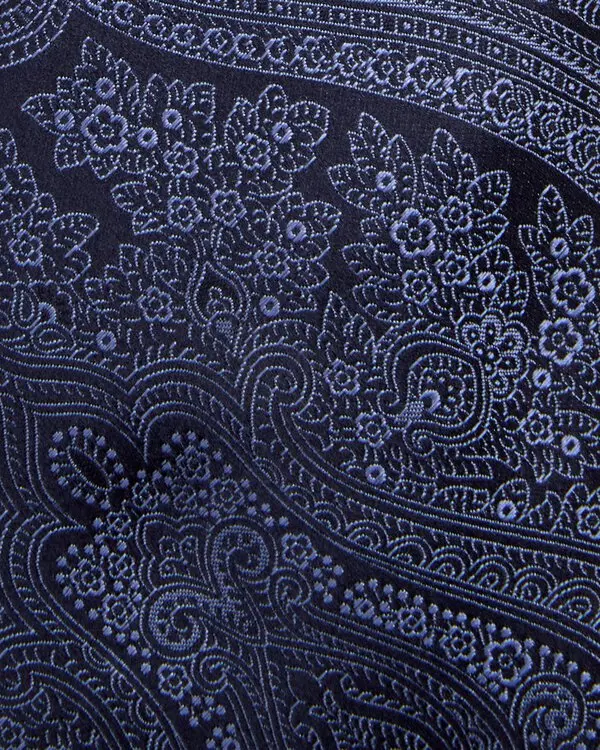 Canali Silk Paisley Neck Tie - Blue
