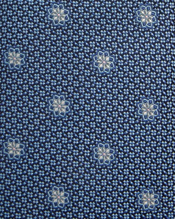 Canali Silk Geometric Box Tie - Lavender