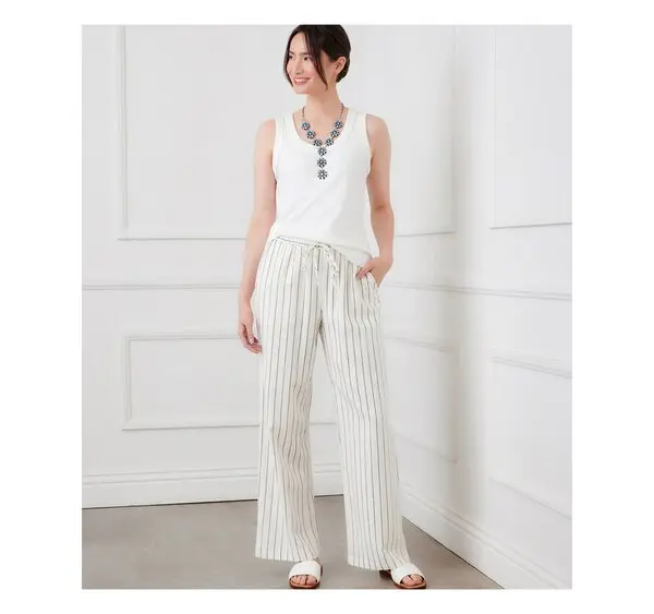 Karen Kane Striped Drawstring Pants