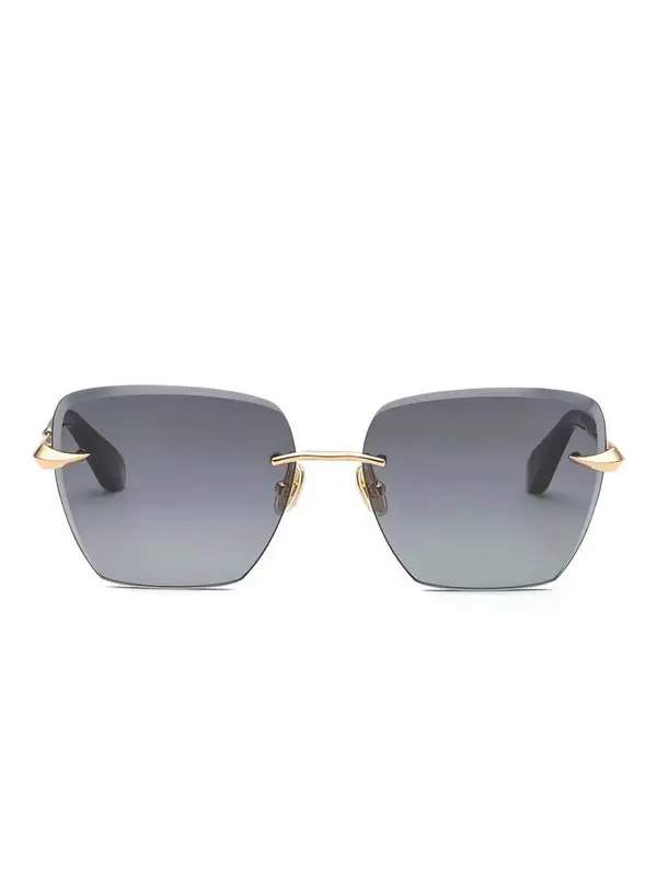 Roberto Cavalli Rimless Sunglasses - Gold