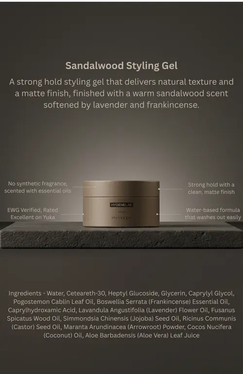 HYGIENELAB Sandalwood Styling Gel
