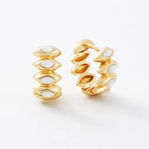 SARA PATINO Jasmine Reversible Pearl And Hoop Earrings