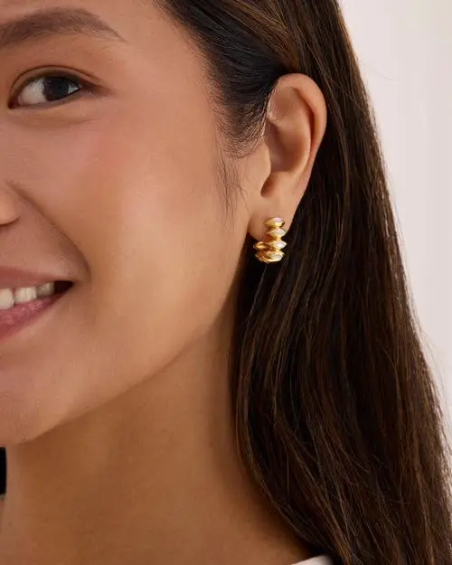 SARA PATINO Jasmine Reversible Pearl And Hoop Earrings