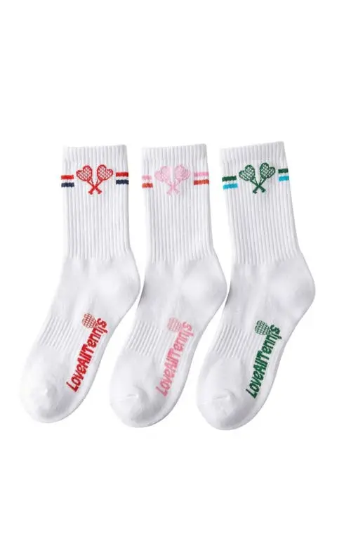 LOVE ALL TENNIS Socks Bundle - White