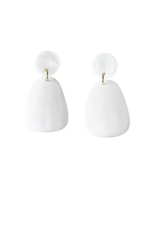 LIKHA Mother-of-pearl Drop Earrings - White