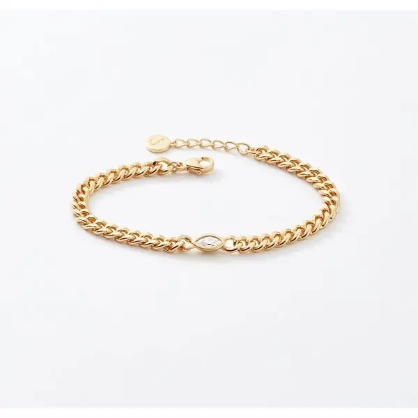 SARA PATINO Cassia Curb Chain Bracelet - Gold