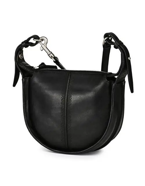 OLD TREND Dahlia Leather Crossbody - Black