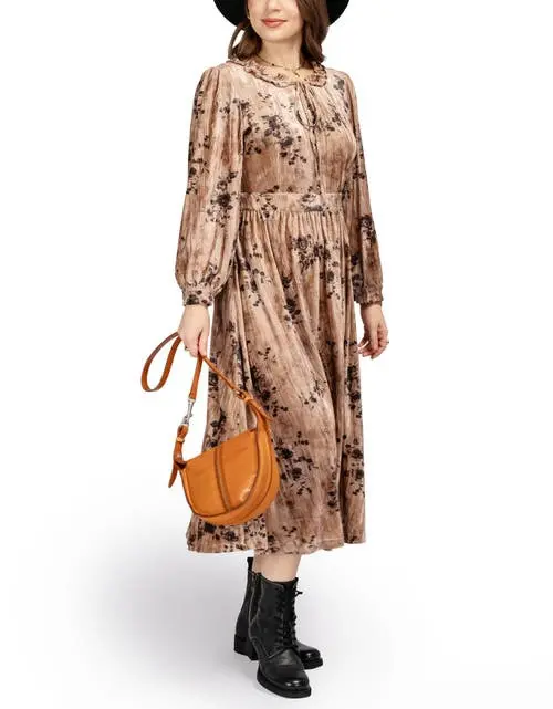 OLD TREND Dahlia Leather Crossbody - Caramel