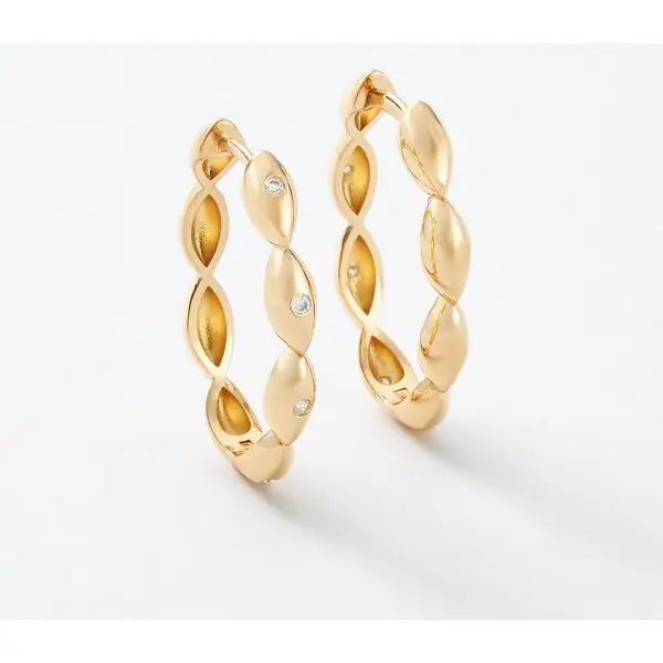 SARA PATINO Wisteria Reversible Topaz Hoop Earrings - Gold