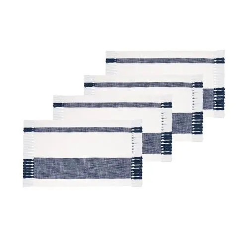 CAROL & FRANK Morgan Placemats Sets Of 4 Collection - Dark Blue