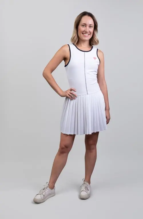 LOVE ALL TENNIS Nancy Pleated Stretch Dress