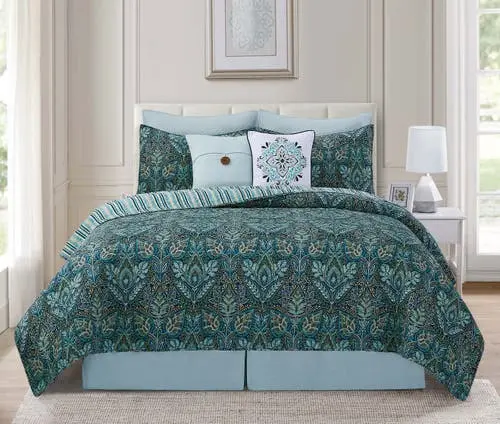 C&F HOME Bailey Blue Quilt Bedding Collection