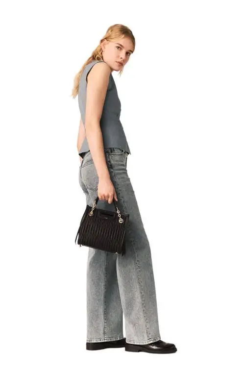Maje Jewel-button Tailored Waistcoat - Grey