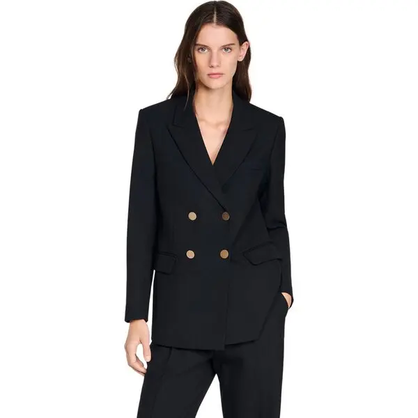 Sandro Wool Slim-fit Suit Jacket
