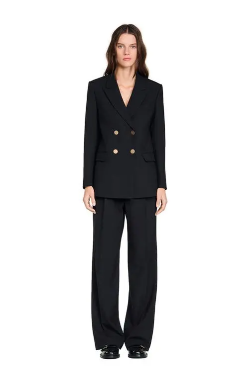Sandro Wool Slim-fit Suit Jacket