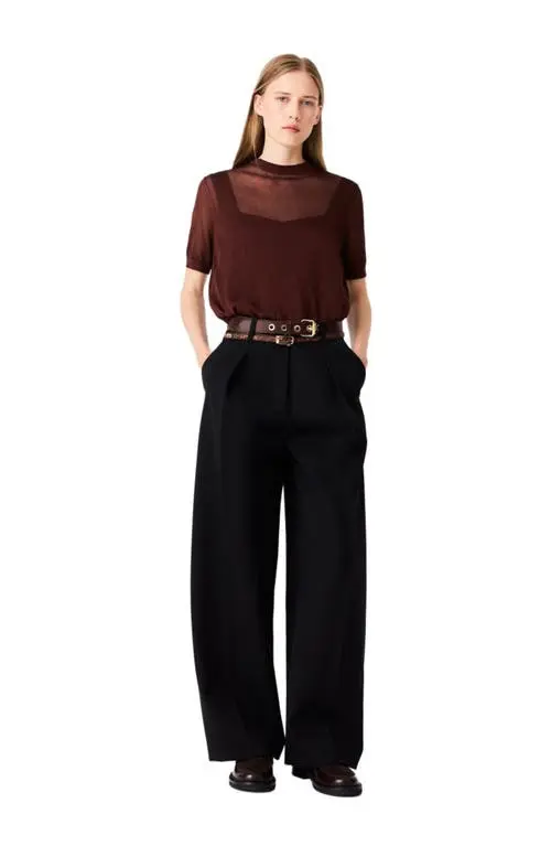 Maje Balloon Suit Trousers - Black