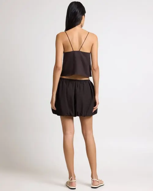 Onia Air Linen Cami Top - Espresso