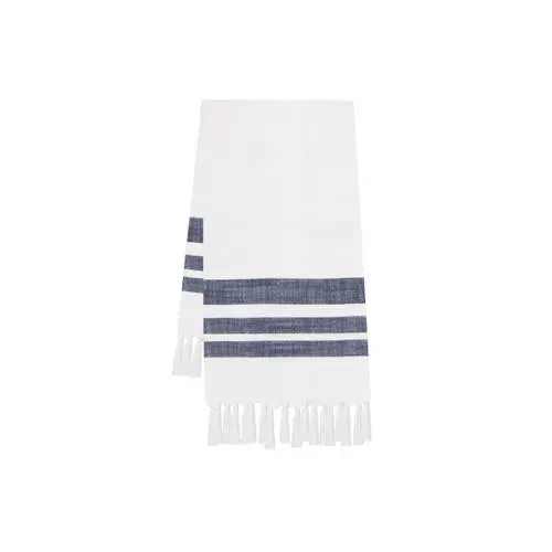 CAROL & FRANK Morgan Stripes Towel Collection - Dark Blue