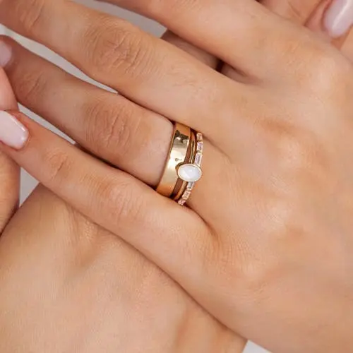 SARA PATINO Baguette Half Eternity Ring