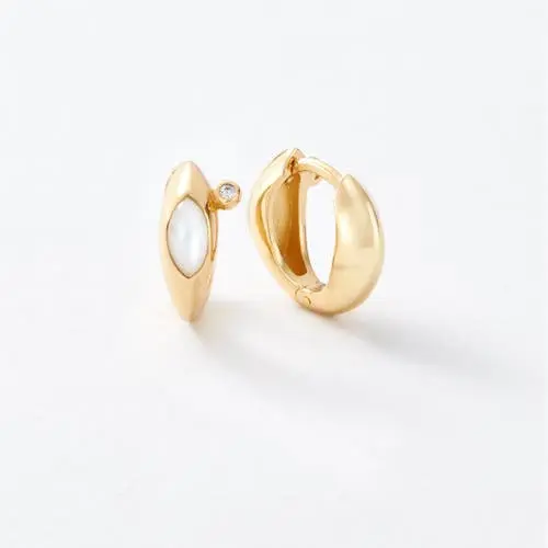 SARA PATINO Iris Reversible Huggie Hoop Earrings - Gold