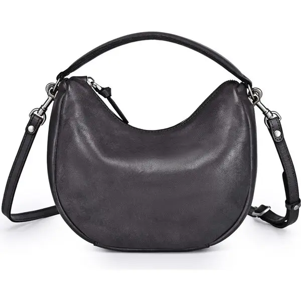 OLD TREND Dahlia Genuine Leather Hobo Bag - Grey