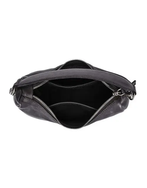 OLD TREND Dahlia Genuine Leather Hobo Bag - Grey