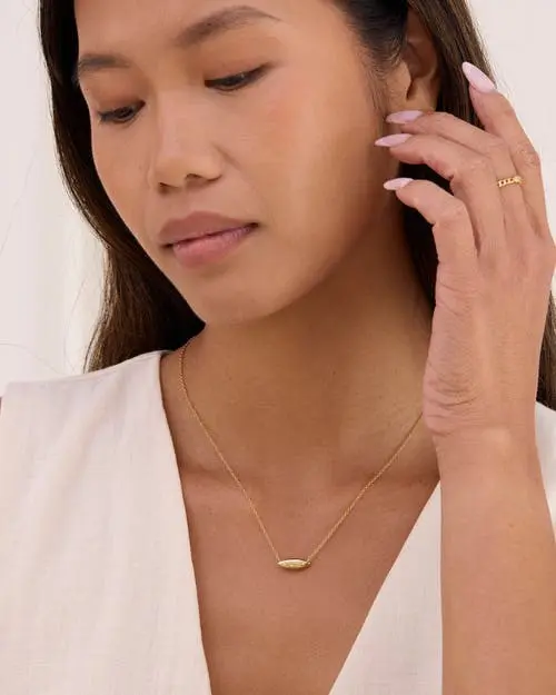 SARA PATINO Viola Reversible Pearl And Topaz Pendant Necklace