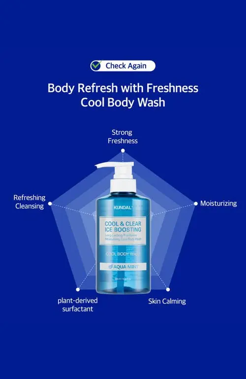 KUNDAL Cool & Clear Ice Boosting Body Washaqua Mint