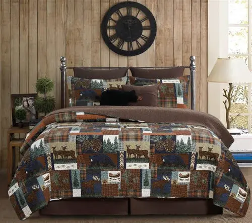 C&F HOME Rutherford Breeze Rustic Lodge Cotton Quilt Reversible And Machine Washable