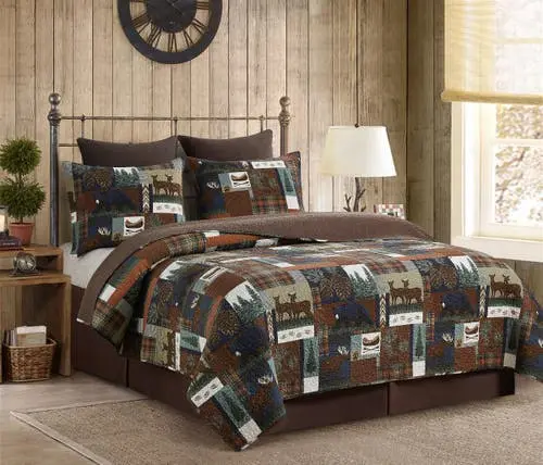 C&F HOME Rutherford Breeze Rustic Lodge Cotton Quilt Reversible And Machine Washable