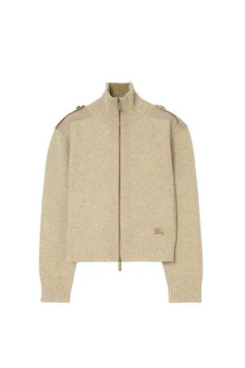Burberry Wool Cashmere Funnel-neck Jacket