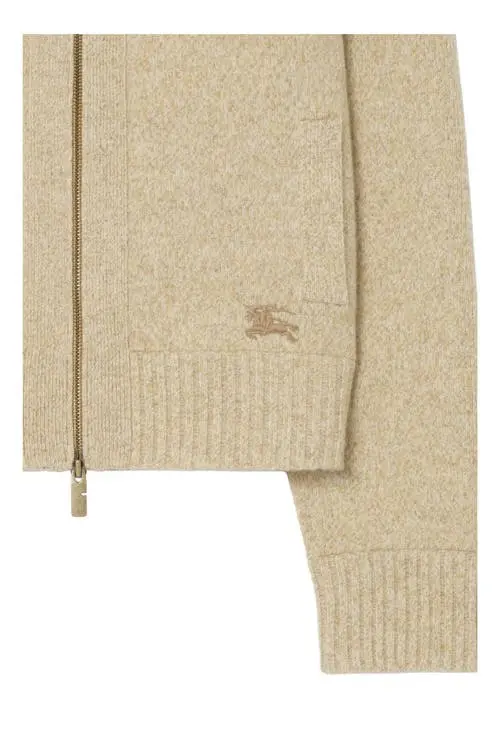 Burberry Wool Cashmere Funnel-neck Jacket