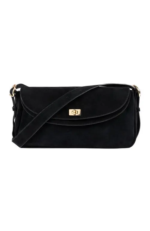Sandro Le Mambo Suede Bag - Black