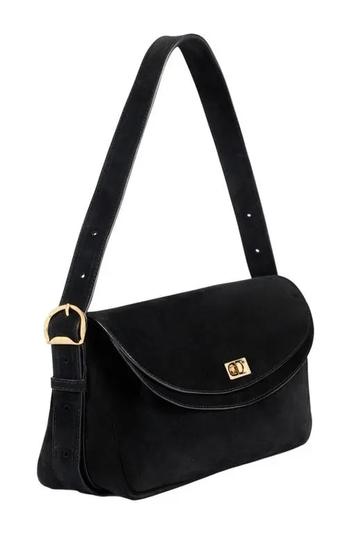 Sandro Le Mambo Suede Bag - Black