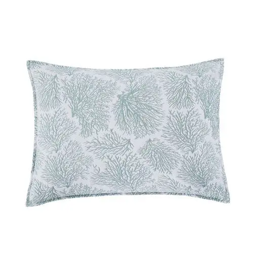 C&F HOME Seafoam Coral Jaquard Coverlet Set