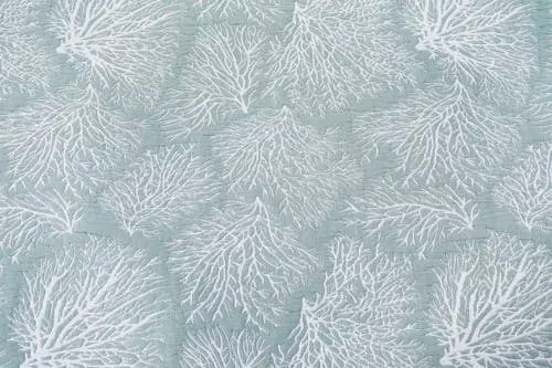 C&F HOME Seafoam Coral Jaquard Coverlet Set