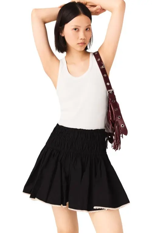 Maje Rib Knit Tank Top - White