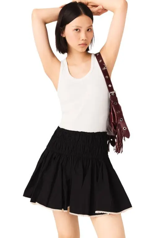 Maje Rib Knit Vest Top - White
