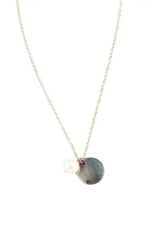 LIKHA Mother-of-pearl And Pearl Pendant Necklace - Black
