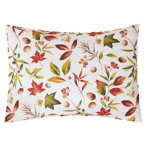 C&F HOME Camilla Fall Leaves Cotton Quilt Set Reversible And Machine Washable